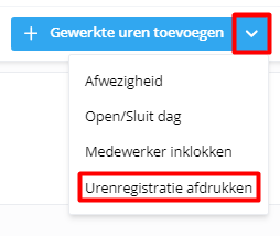 Urenregistratie-export